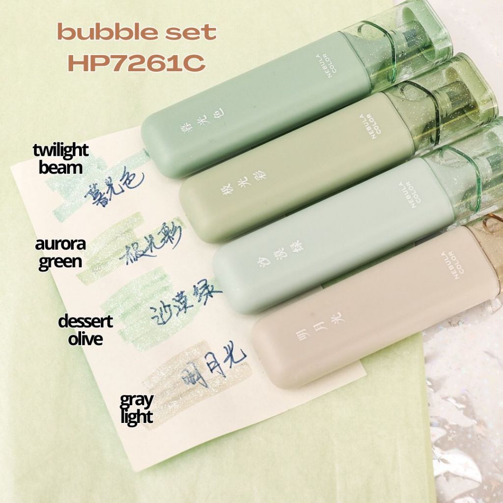 Nebula Series Wide Body Fluorescent Glitter Sparkling Highlighter Pens ...