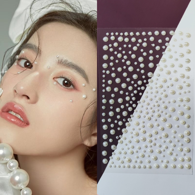 Self-adhesive Acrylic Sticker Pearl Diamond Eye Sticker Makeup Nail ...
