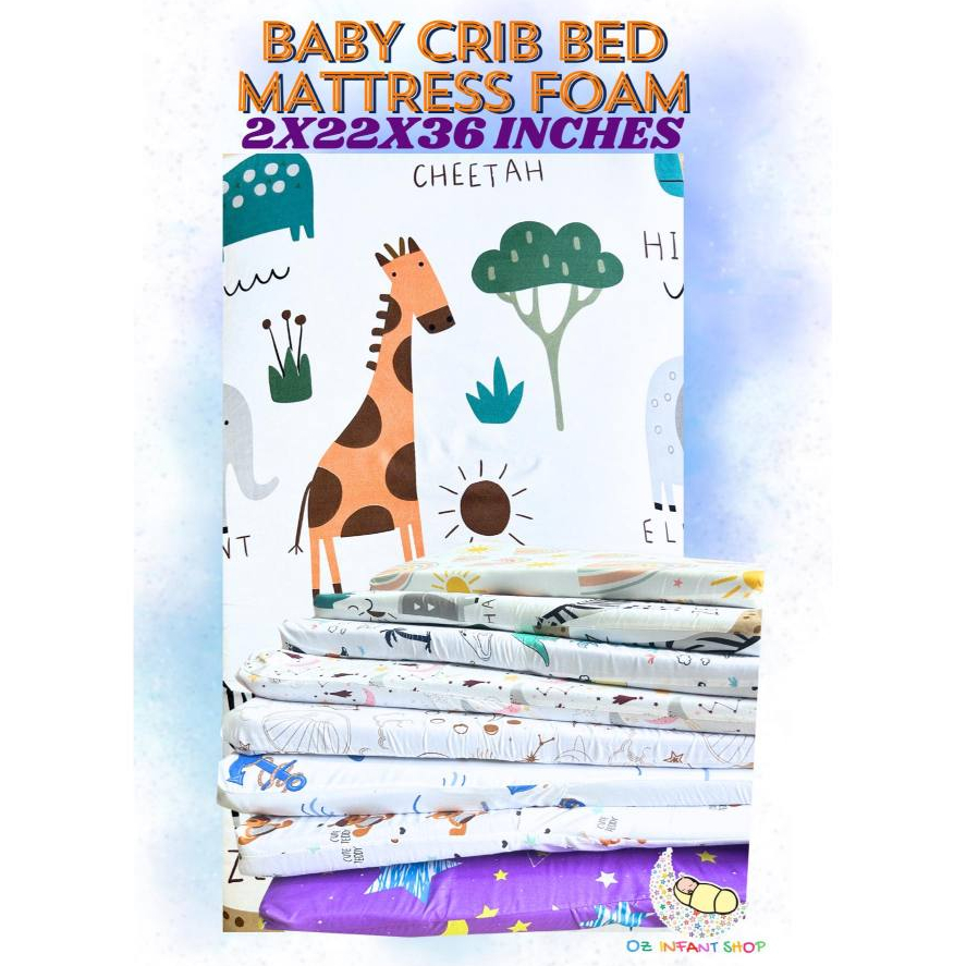 Baby Crib Mattress Foam 2x22x36inchs l Cotton Baby Foam Mattress l with ...