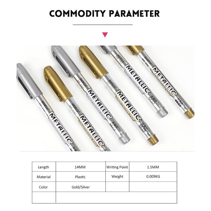 METALLIC Color Paint Pen Metal Technology Decoration Craftwork Crafts ...