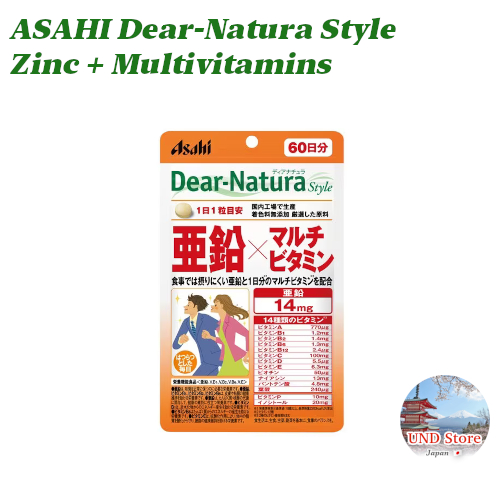 ASAHI Dear Natura Style Zinc + Multivitamin Supplement 60 Days【Direct ...