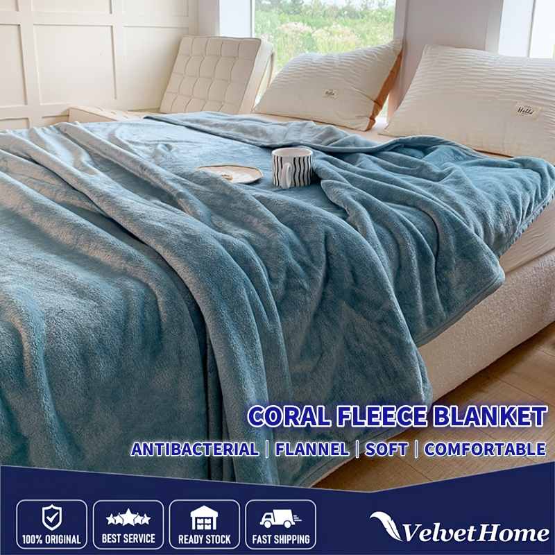 Coral Fleece Blanket Double-sided Milk Fleece Air Conditioning Blanket ...