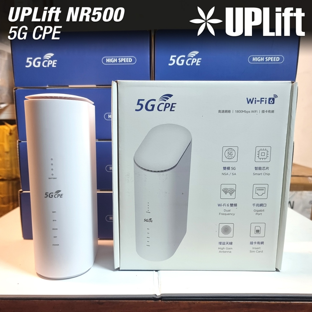 UPLift NR500 SIM-Based 5G CPE Modem Wifi 6 with Antenna Ports with Band ...