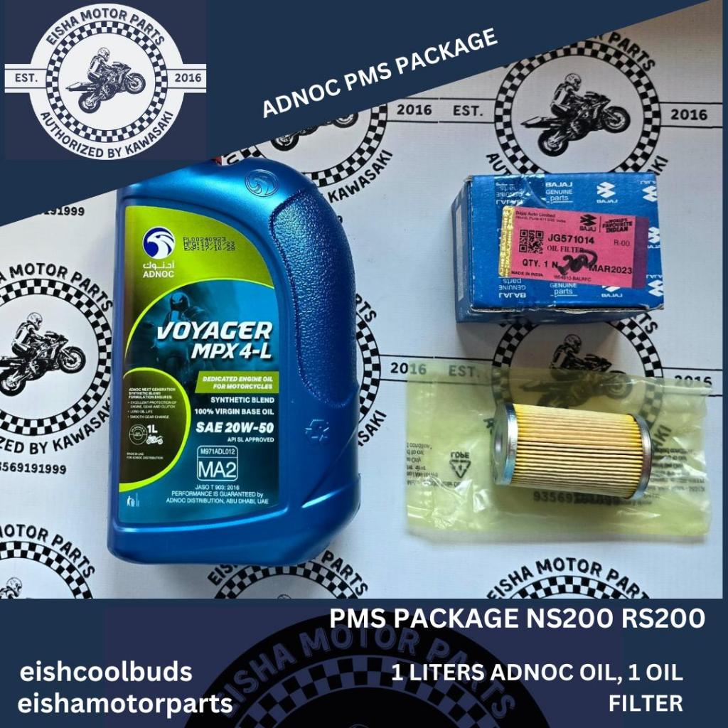 PMS Package Adnoc 20W50 1 Liter with Oil Filter Rouser NS200 RS200 ...