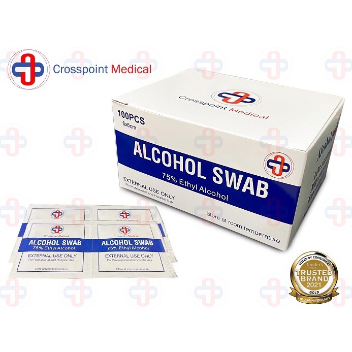 Crosspoint Alcohol Pads 75% Alcohol ( 100 PCS ) | Shopee Philippines