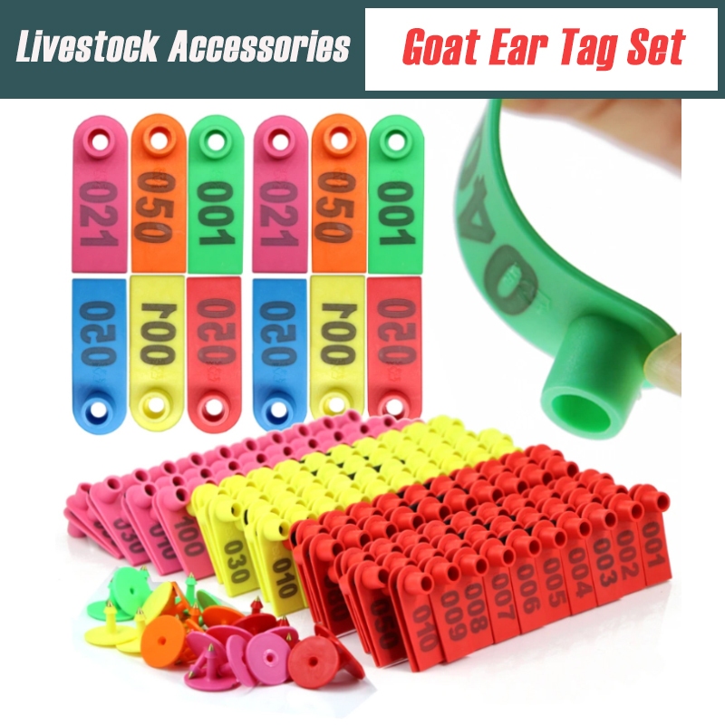100Pcs Ear tag for goat set Numbered 001-100 Sheep Ear label Animal ...