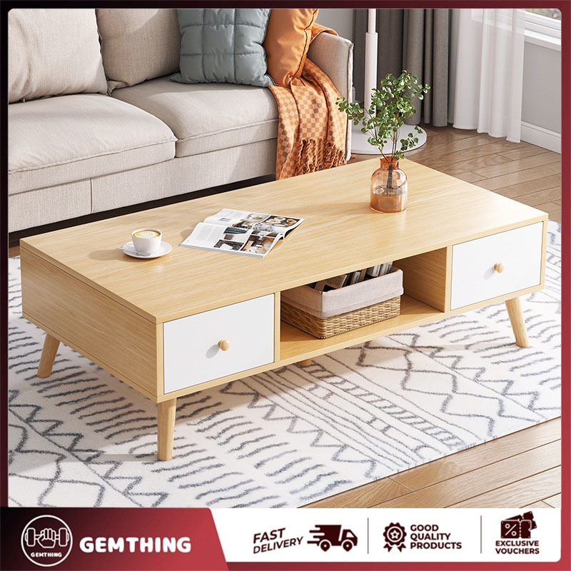 Tea table Wooden simple design living room household storage and ...