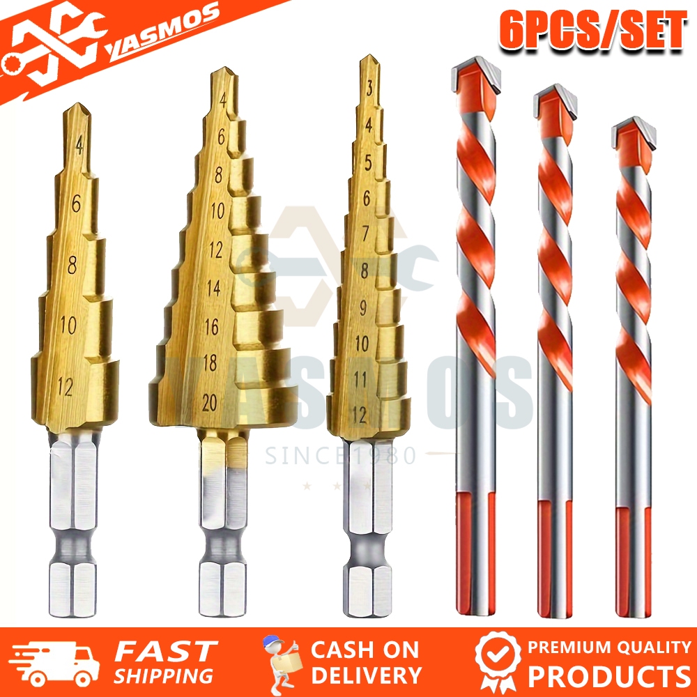 Step Step Dril Bit Hss Titanium Step Drill Bit Drill Bit For Concrete ...