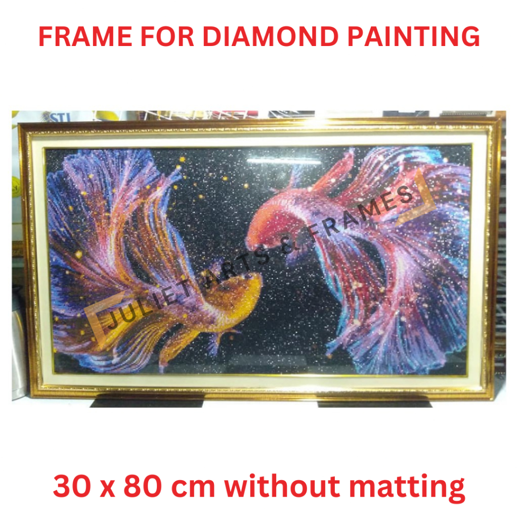 30 x 80 cm FRAME without matting for DIAMOND PAINTING (HALF INCH FRAMES ...