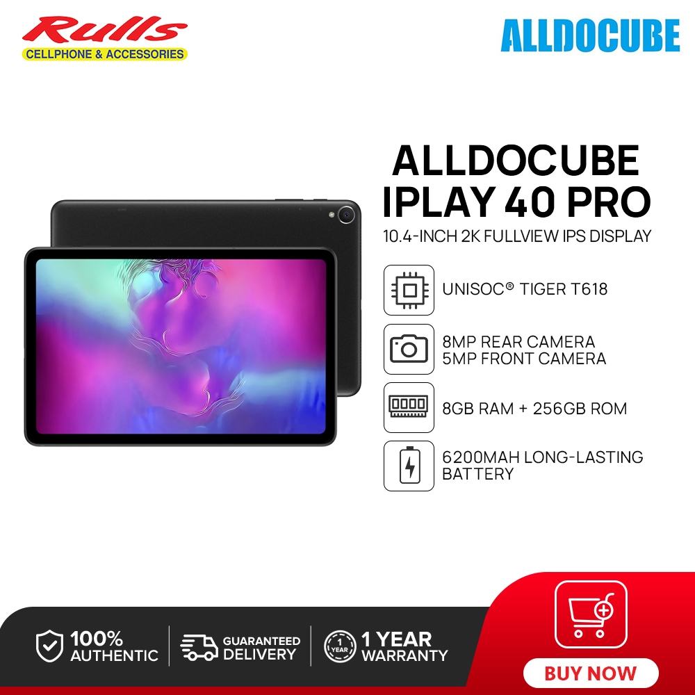 Alldocube iPlay 40 Pro Tablet | 8GB RAM + 256GB ROM | Unisoc T618 | 10.4” HD IPS Display | 8MP ...