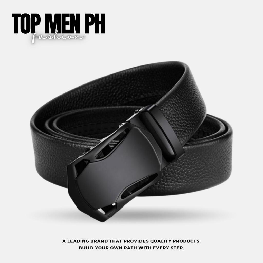 TOP MEN PH New men's needleless belt business casual / Black belt slide ...