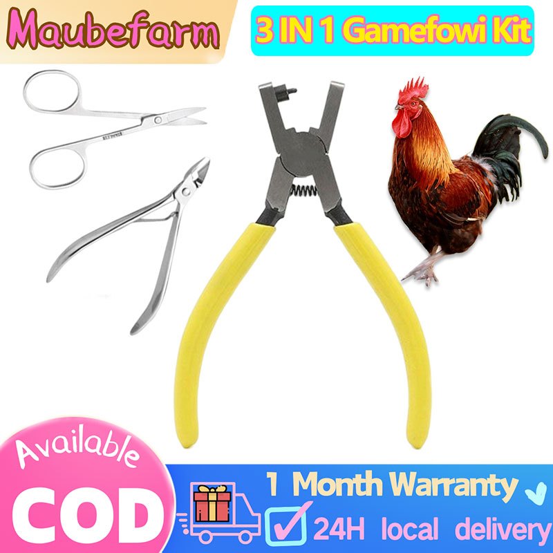 3in1 Gamefowl Kit Chicks Toe Punch Pliers+Feather Cutter+Nose Marker ...