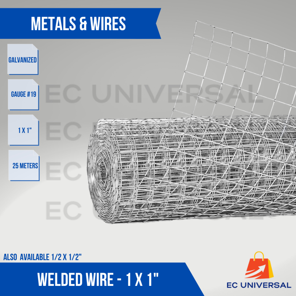 Welded Wire Mesh 3ft x 25 meters (1x1" Hole) | EC Universal | Shopee ...