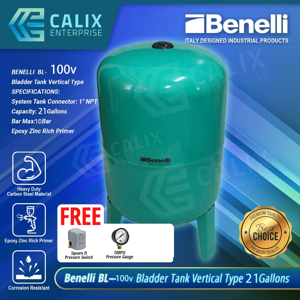 Benelli Bladder Tank Horizontal Type 4.75 Gallons BL-19H BL-60H ...