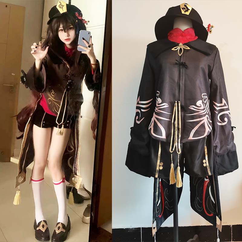 Genshin Impact Hutao Cosplay Costume Uniform Anime Game Hu Tao Chinese ...