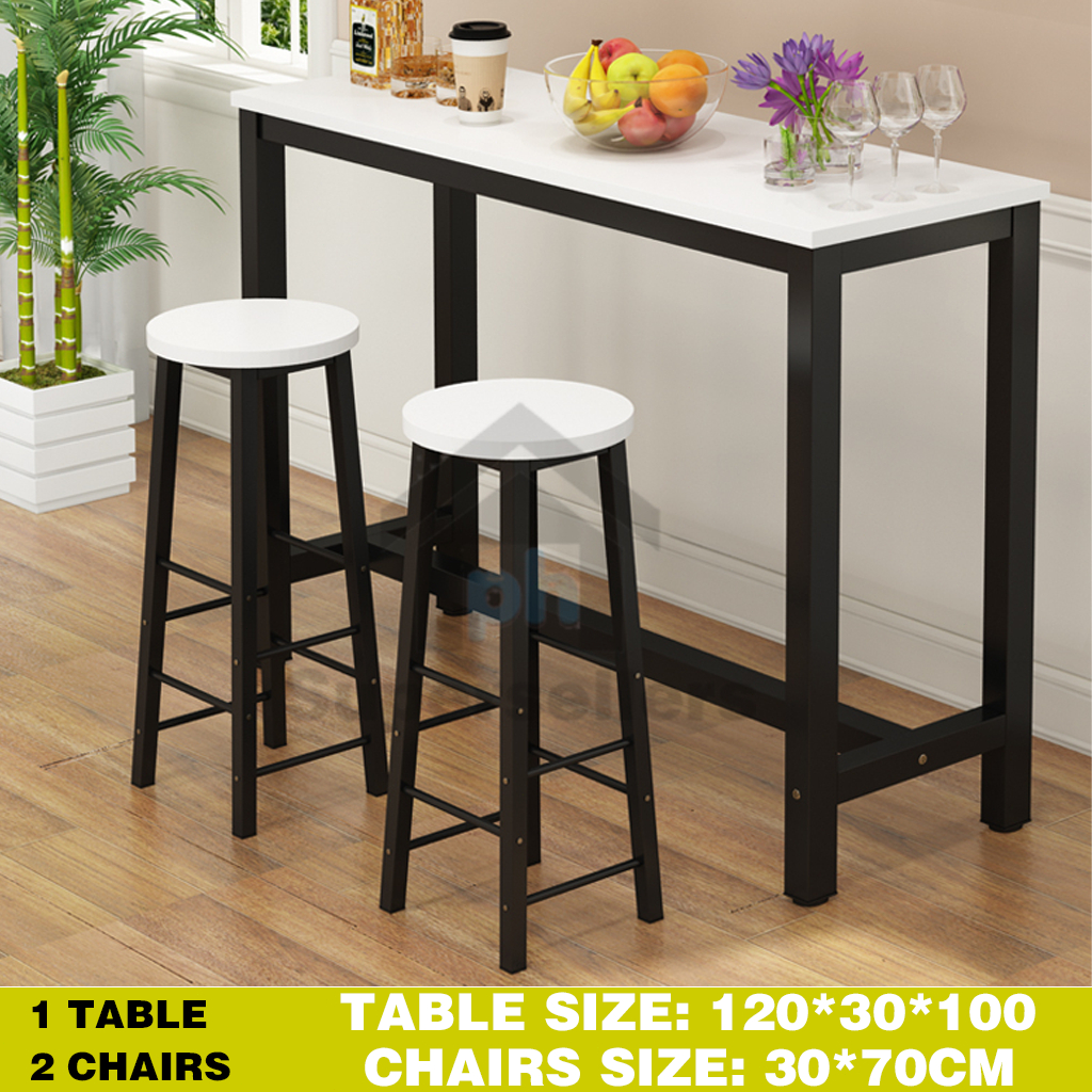 Bar Table And Chair Combination Mini Bar Table + 2 Chairs Set | Shopee ...