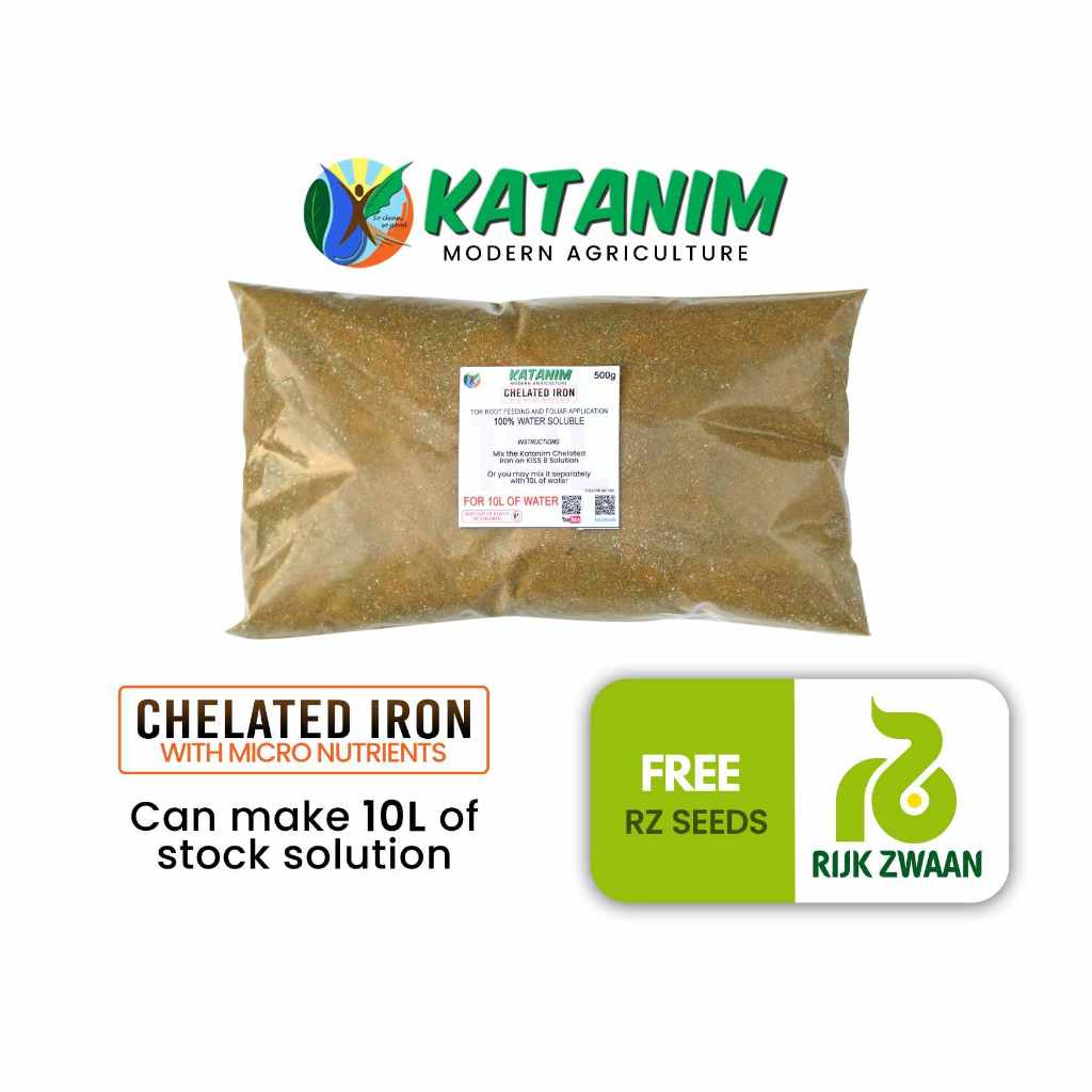 Katanim Chelated Iron Powder for 10 Liters with Micronutrients (FOR 10 ...