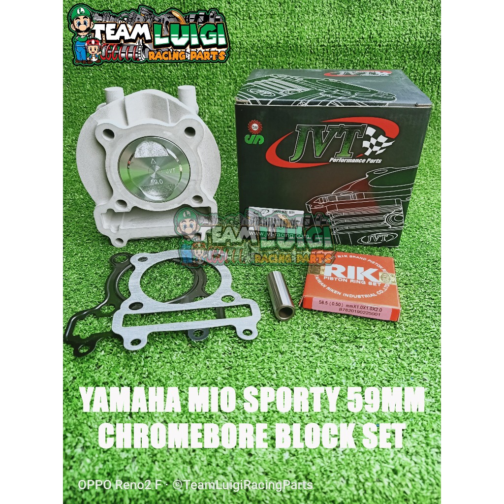 JVT YAMAHA MIO SPORTY 59MM CHROMEBORE BLOCK SET | Shopee Philippines