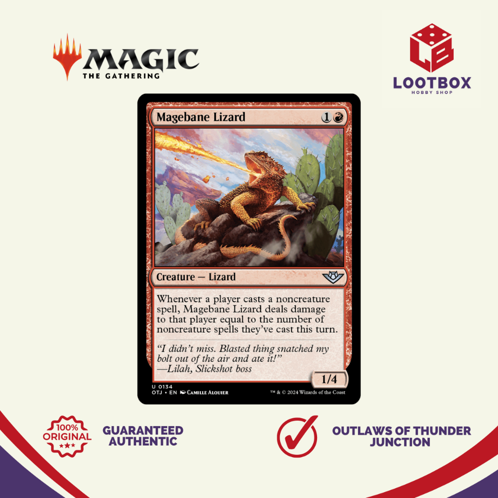 Magic the Gathering: Magebane Lizard (Uncommon) - Outlaws of Thunder Junction | Shopee Philippines