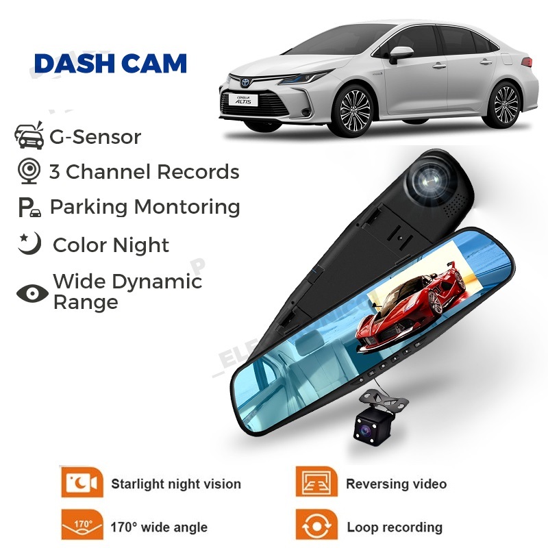 toyota corolla altis Full HD 1080P Video Camera w/ Dual Lens for ...