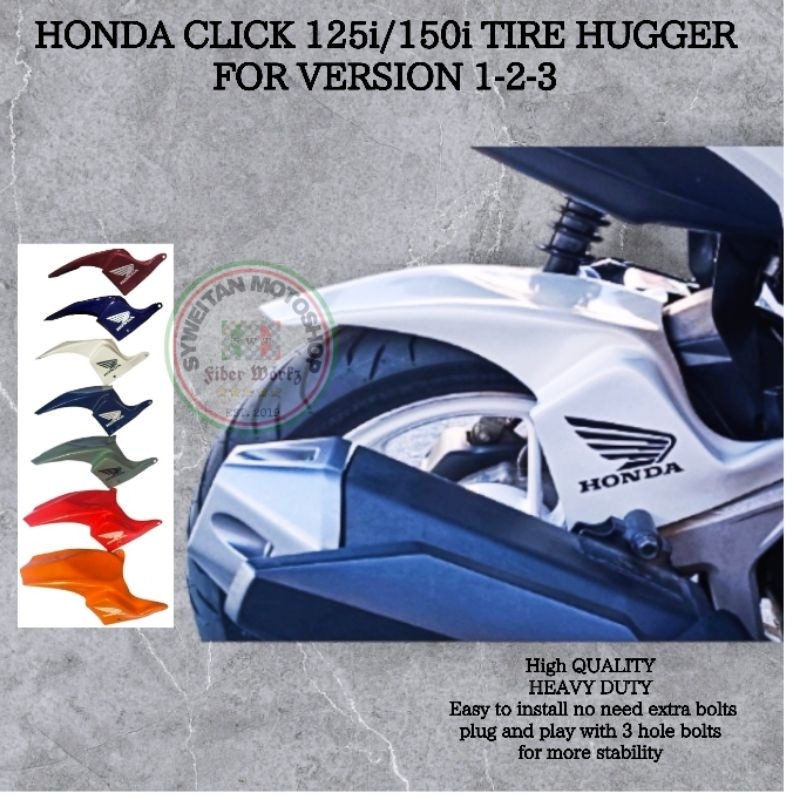 NEW MODIFIED Tire hugger for Honda Click 125i/150 Ver. 1/Ver.2/Ver.3 ...