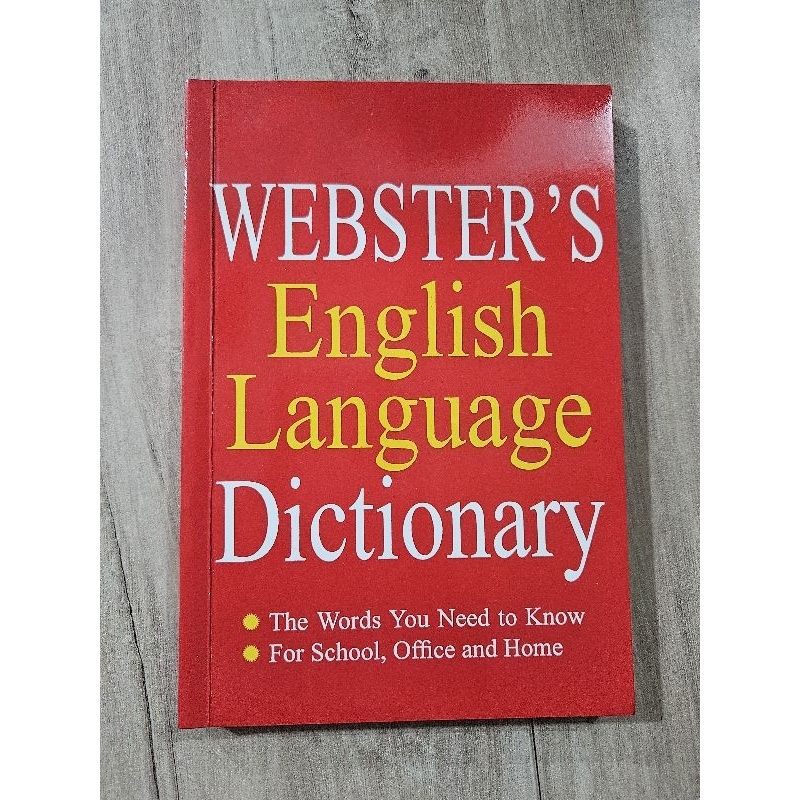 Webster's English Language Dictionary | Shopee Philippines