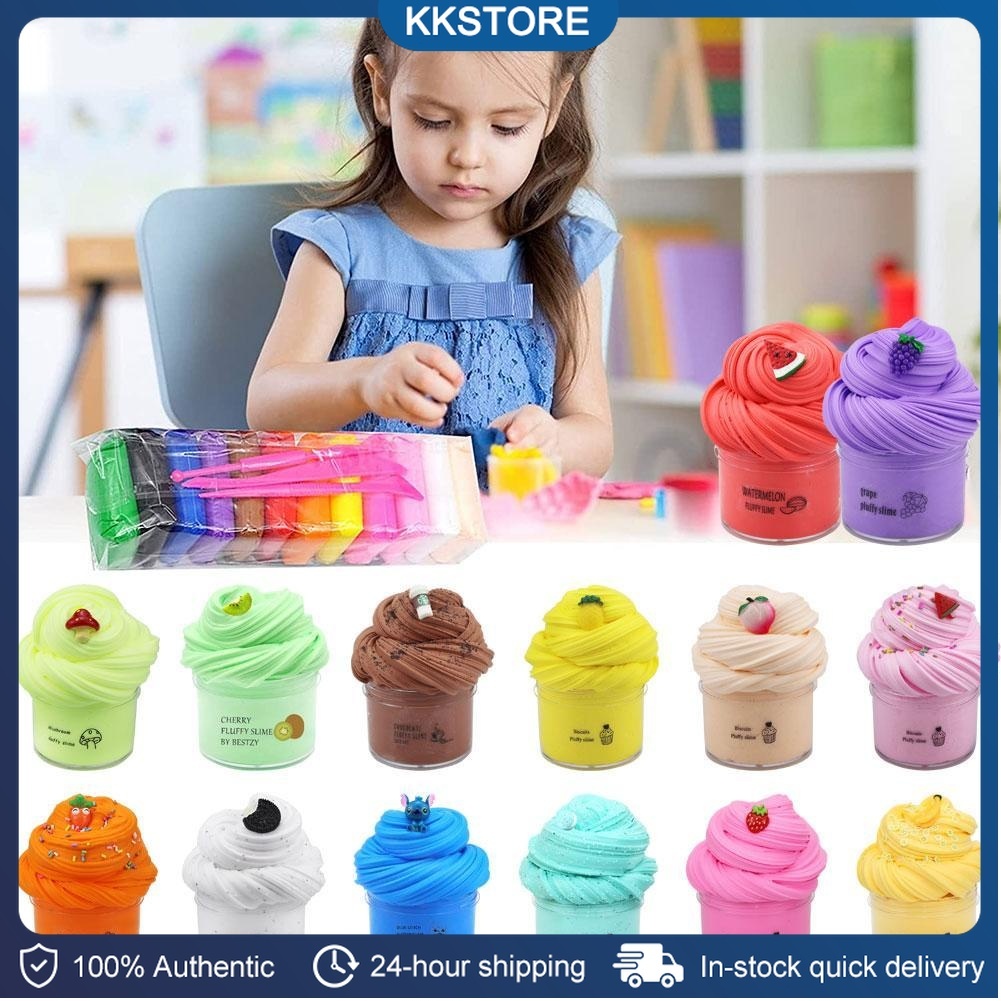 70ml Slime Fruit Cake Slime Fluffy Floam Clay DIY Soft Cotton Slime Kit ...