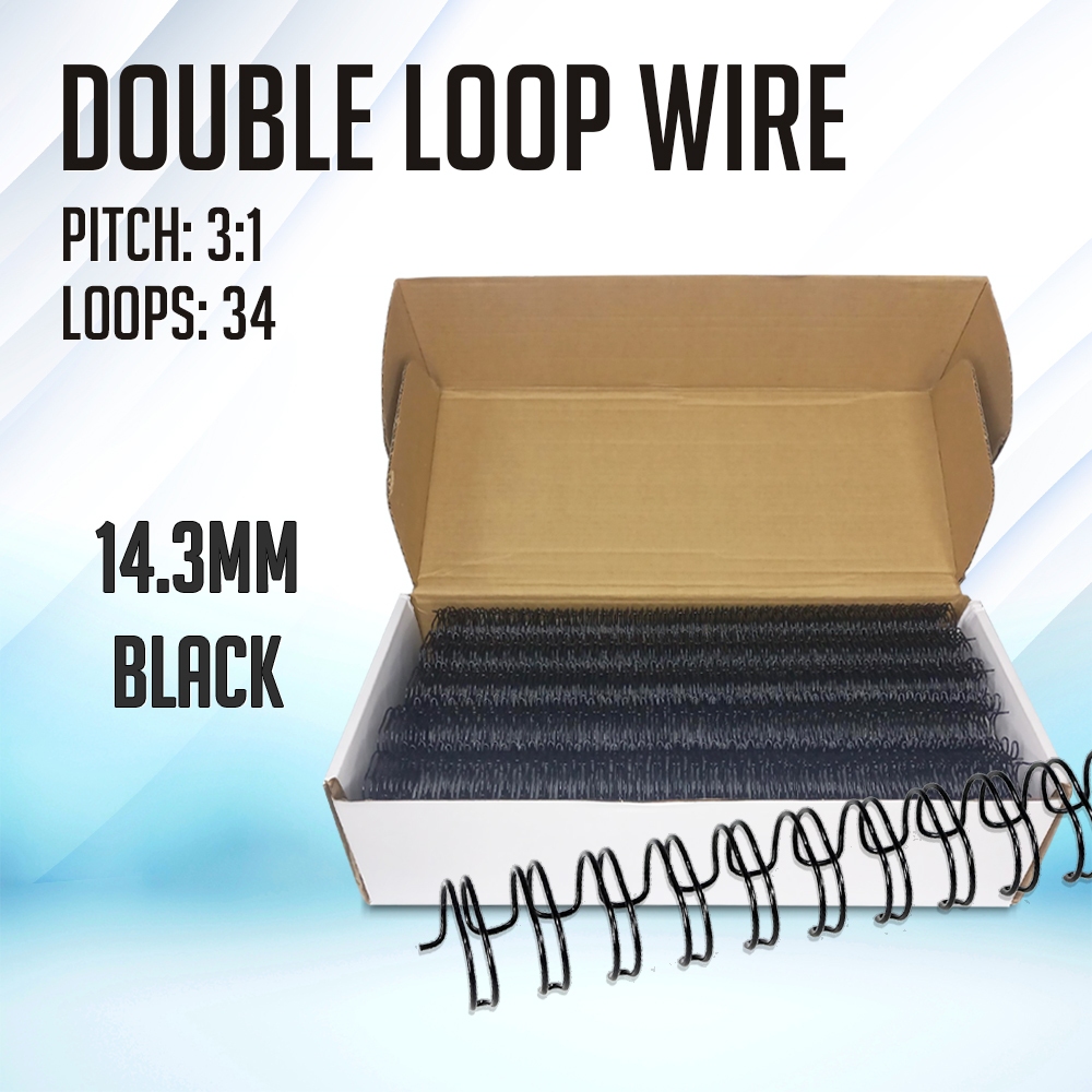 QUAFF Double Loop Wire Binder 3:1 Pitch Metal Loop Ring Binder (100pcs ...