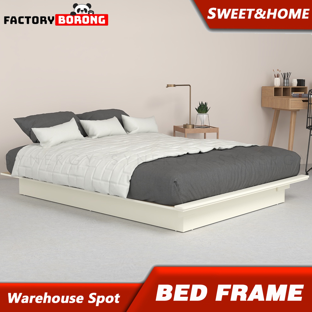 *READY STOCK* Queen Bed Frame / Japanese Floating Queen Bed Frame ...