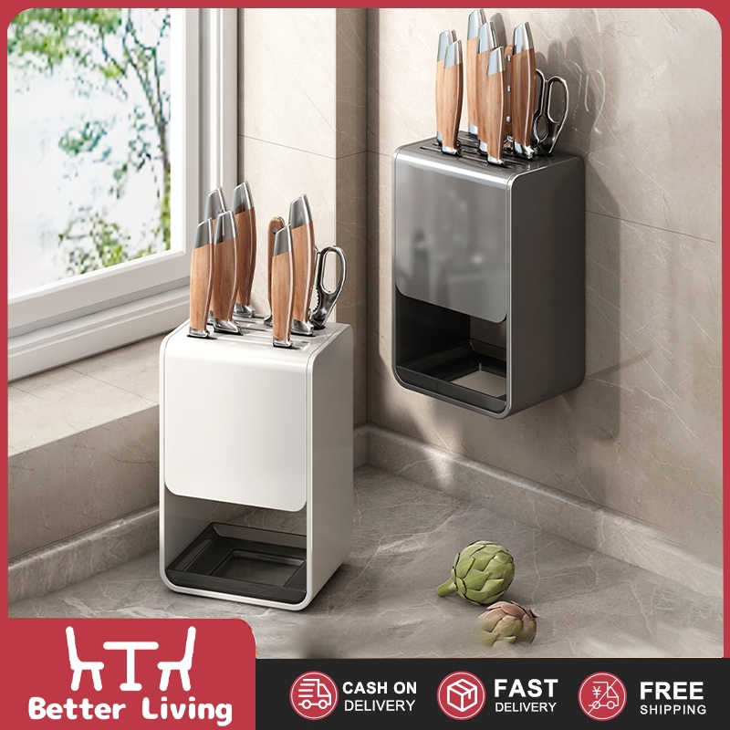 stainless steel Wall Mounted Knife Holder kitchen rack organizer ...