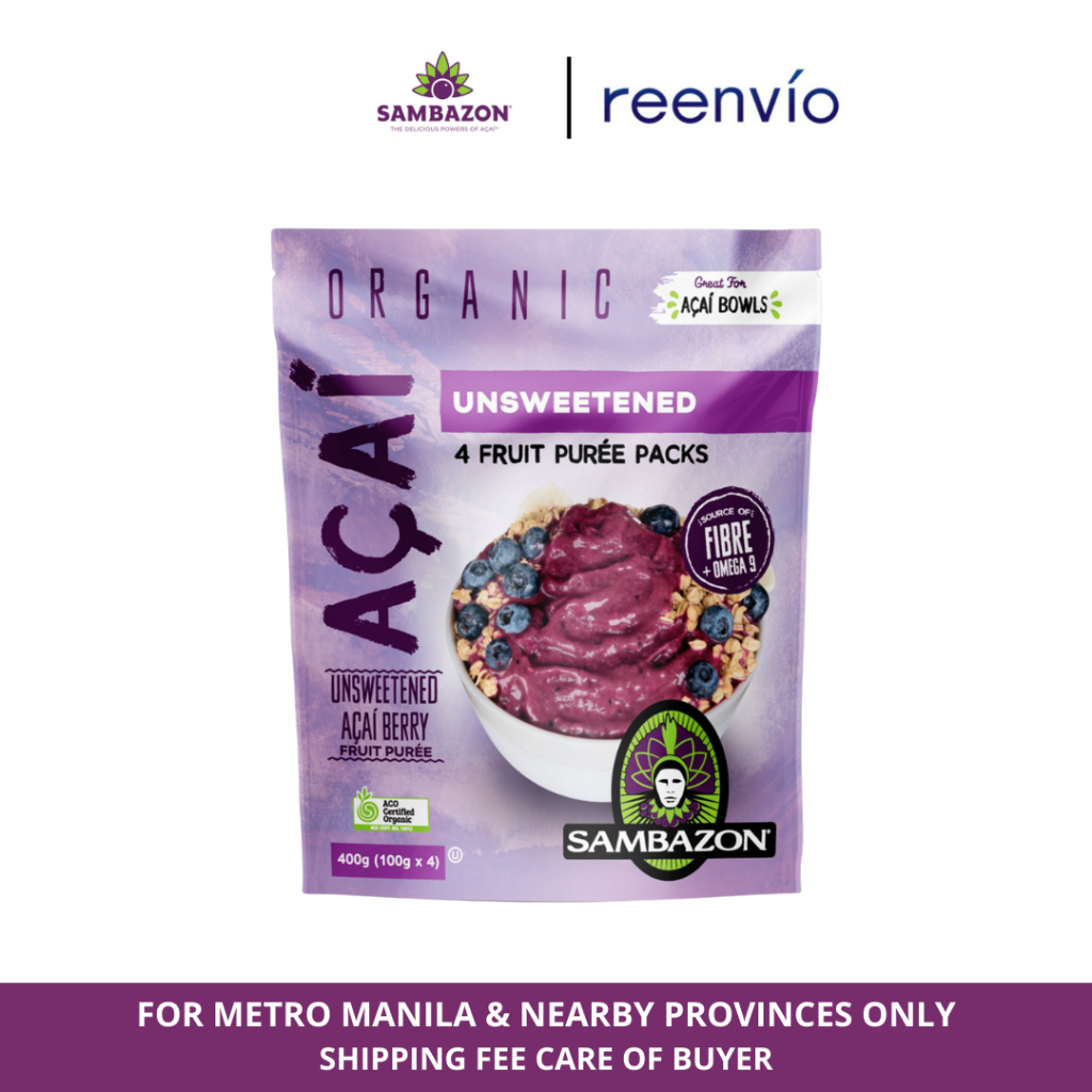 Sambazon Unsweetened Frozen Acai Berry Superfruit 100gx4 (SF c/o BUYER ...