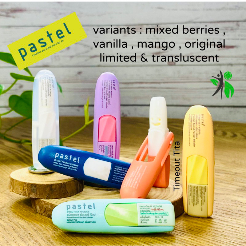 2-in-1 Pastel Pocket Inhaler [Menthol Vapors, Relieves Nasal Congestion ...