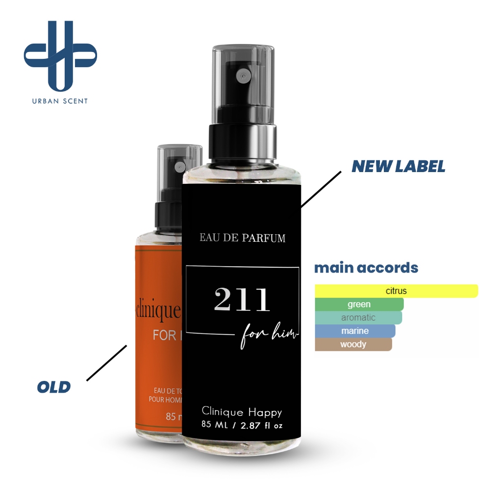URBAN SCENT Inspired Oil Based Perfume - 211 - Happy Men 85ML | Shopee ...