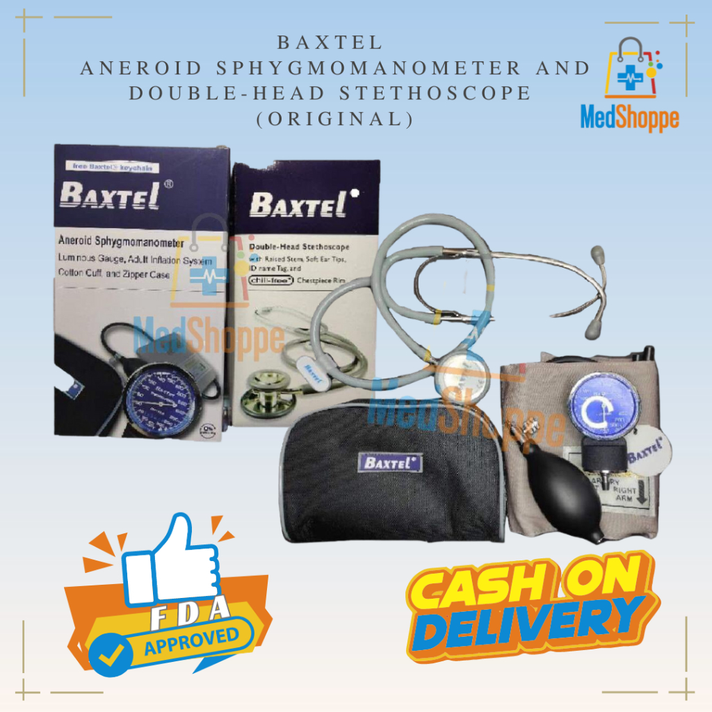 Baxtel Aneroid Sphygmomanometer and Double-head Stethoscope (ORIGINAL ...