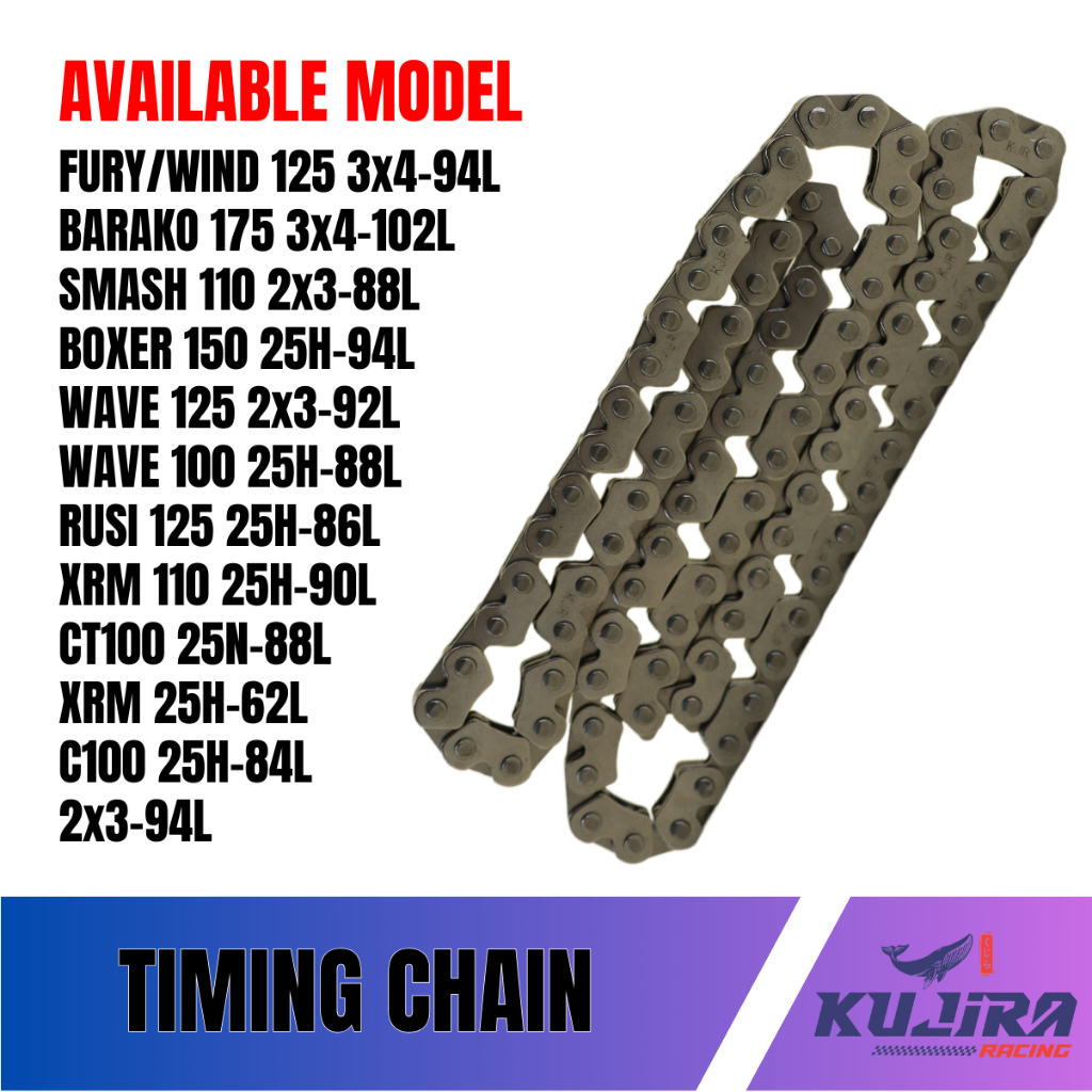 MOTORCYCLE TIMING CHAIN FOR XRM/XRM 110/BARAKO175/SMASH110/WAVE 100/WAVE 125/BOXER150/ RUSI125 ...