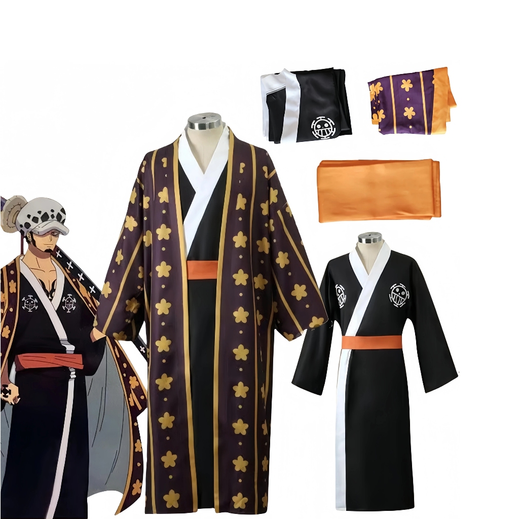 Law cosplay Anime Pirate King and Kingdom of Harmony COS suit bathrobe ...