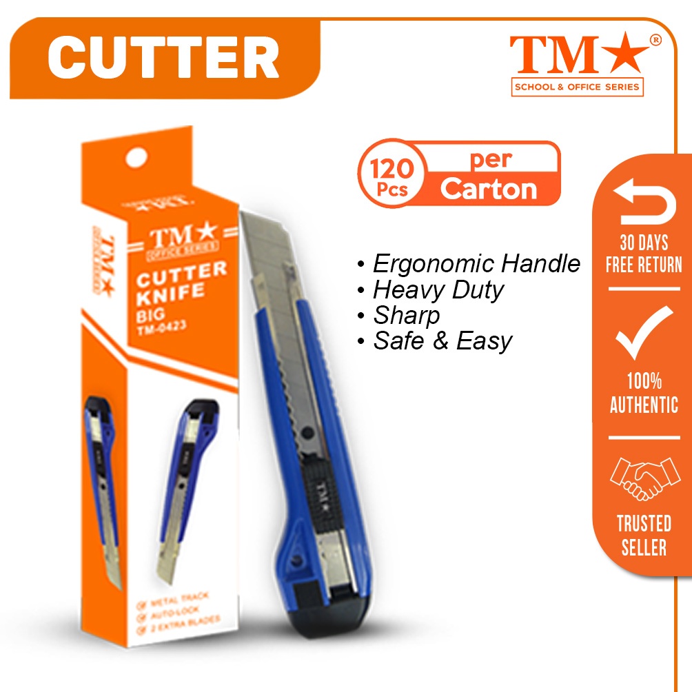 TM | 120 pcs Cutter Knife Heavy Duty Big (TM-0423) | Shopee Philippines