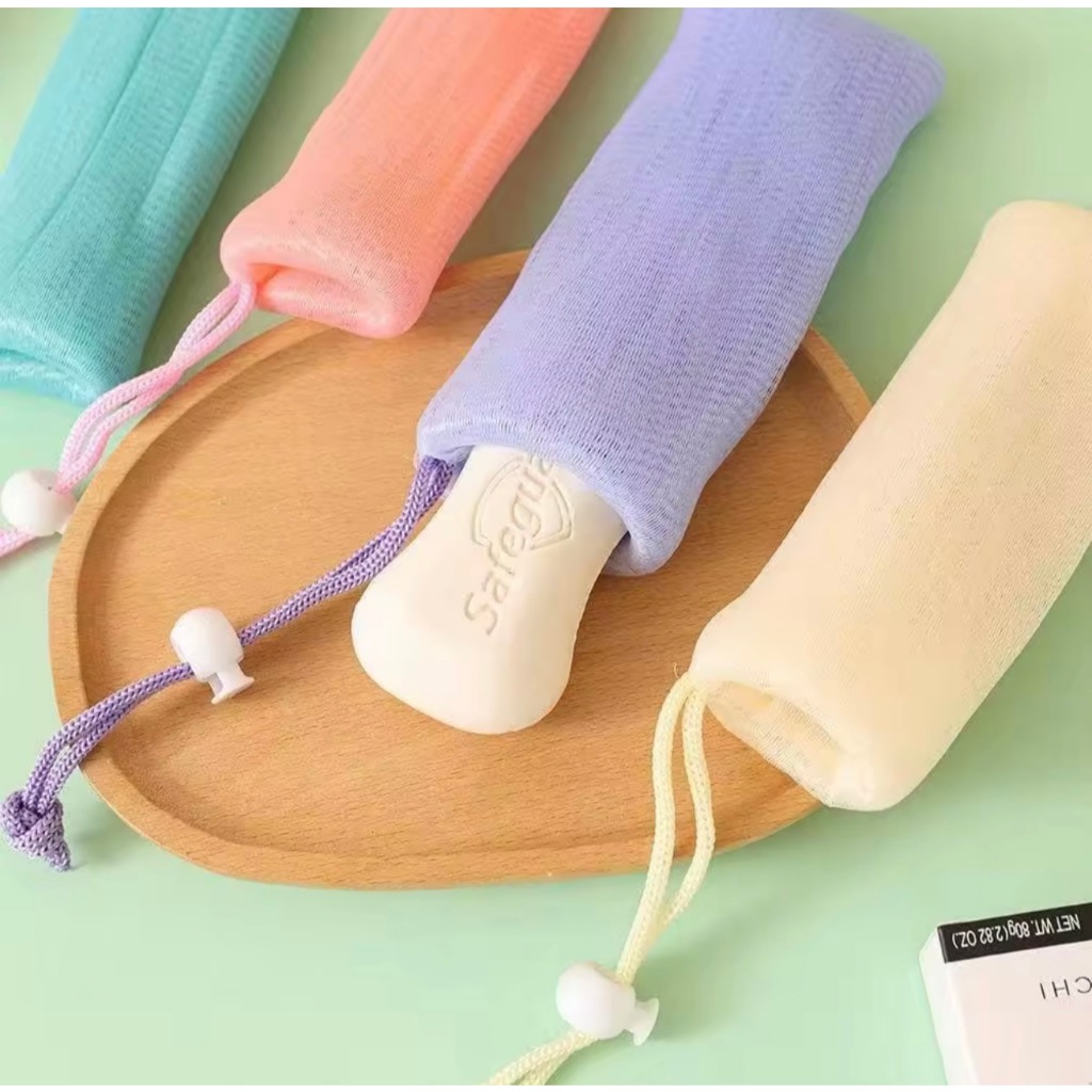 1PC Bathroom Soap Foaming Mesh Net Multilayer Face Body Shower Cleaning ...