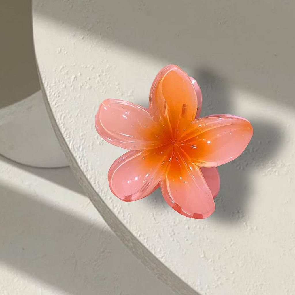 New flower grab clip retro hairpin frangipani ladies side grab half ...
