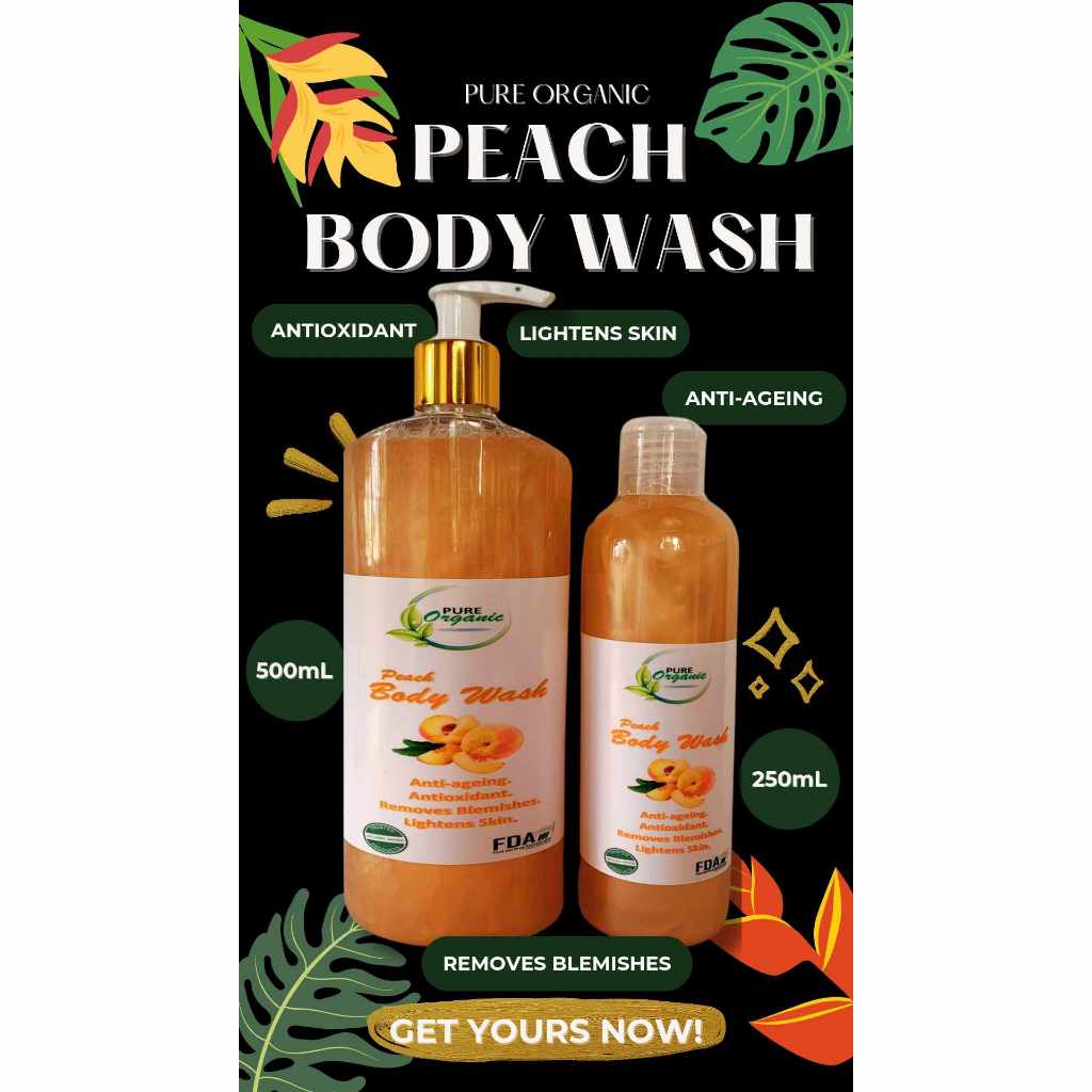 Peach Body Wash with Vitamin C by Pure Organic | Shopee Philippines