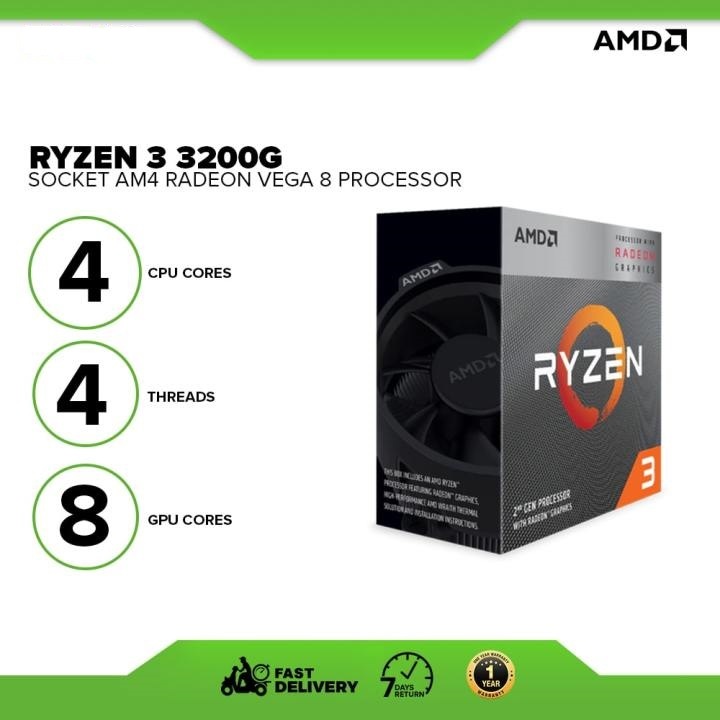 AMD Ryzen 3 3200G Desktop Processor 4-Core 4-Thread 3.6 GHz Socket AM4 ...