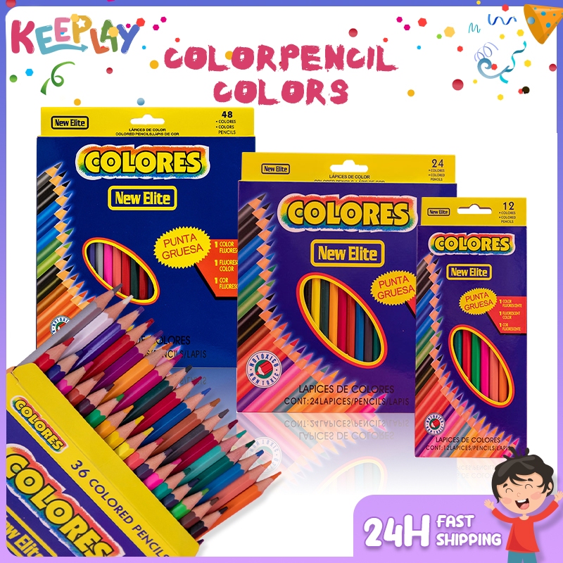 12Pcs Color Pencil Drawing Pencil Set For Kids Wooden Crayons Art ...