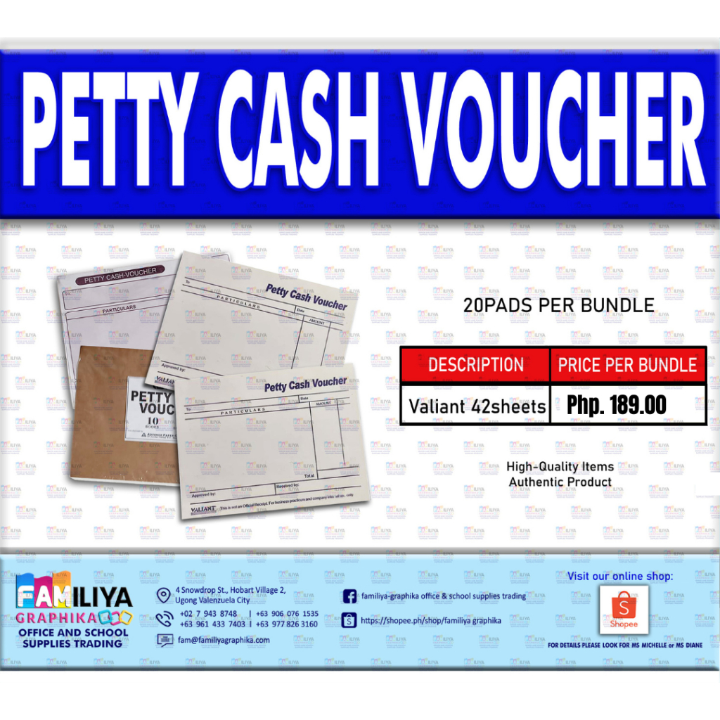 Petty Cash Voucher 20 pads per bundle | Shopee Philippines