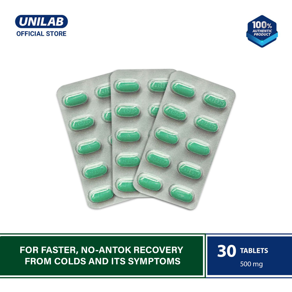 Unilab Neozep Z+ Non-Drowsy 30 Tablets- Faster and no-drowse recovery ...