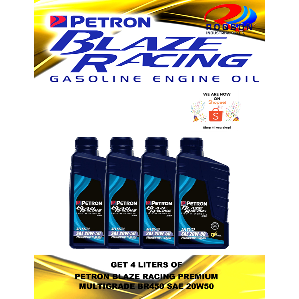 PETRON BLAZE RACING BR450 PREMIUM MULTIGRADE SAE 20W50 (4 LITERS ...