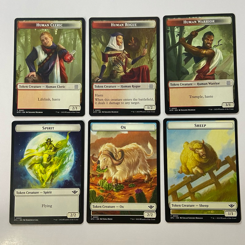 HUMAN CLERIC ROGUE WARRIOR OX SHEEP SPIRIT TOKEN | OTJ OUTLAWS OF ...