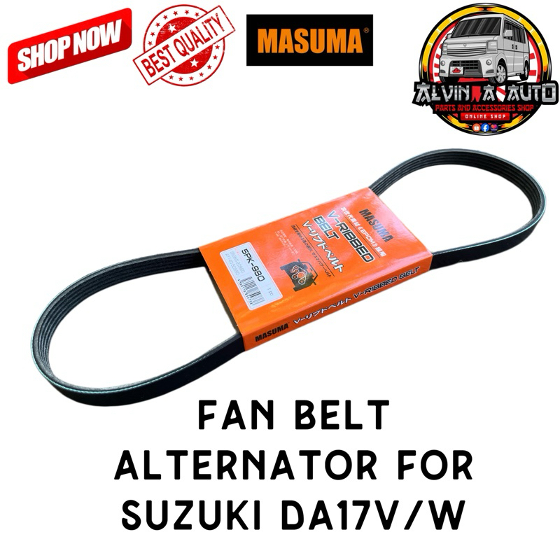 ALTERNATOR BELT(5PK 980) FOR SUZUKI DA17V DA17W MASUMA | Shopee Philippines