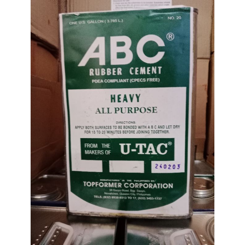 ABC Rubber Cement Heavy All Purpose Adhesive 3kg | Shopee Philippines