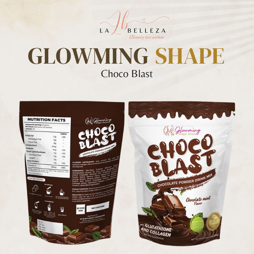 Glowming Shape Detox Choco Blast Chocolate Powder Mix Glutathione ...