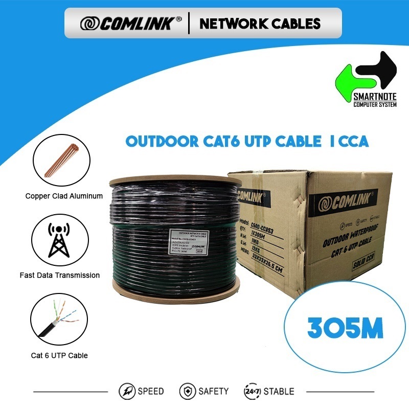 COMLINK 305M CAT6 Outdoor UTP CABLE | Shopee Philippines